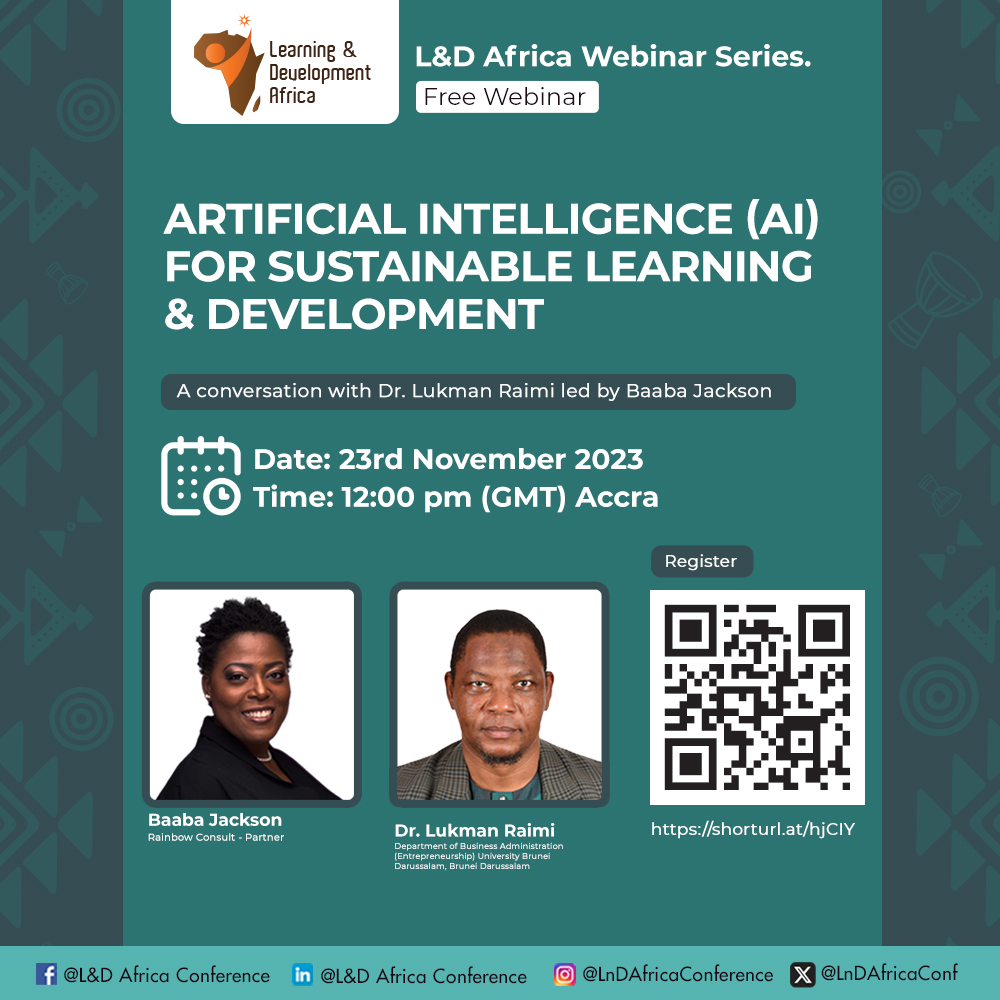 Artificial Intelligence For Sustainable Learning Development Webinar